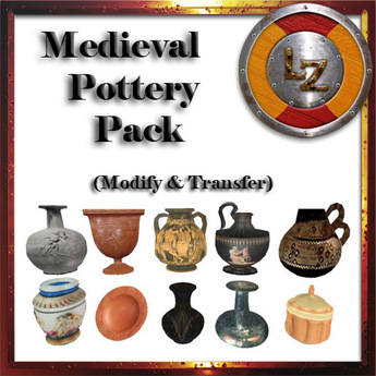 Second Life Marketplace - [LZ] Medieval Pottery Pack